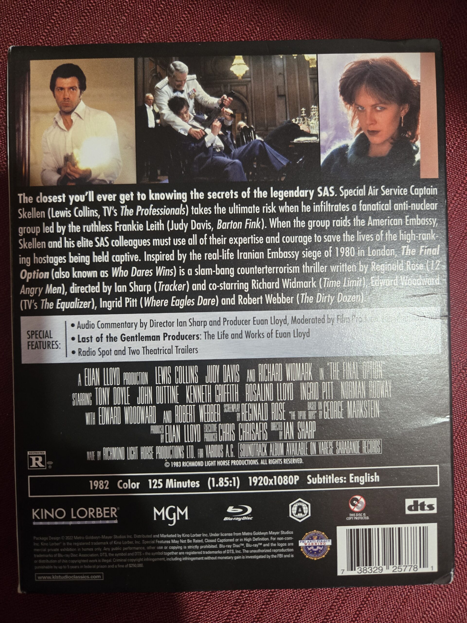 bluray- Kino Lorber - The final option (Who dares wins) - Moviestuff.ca
