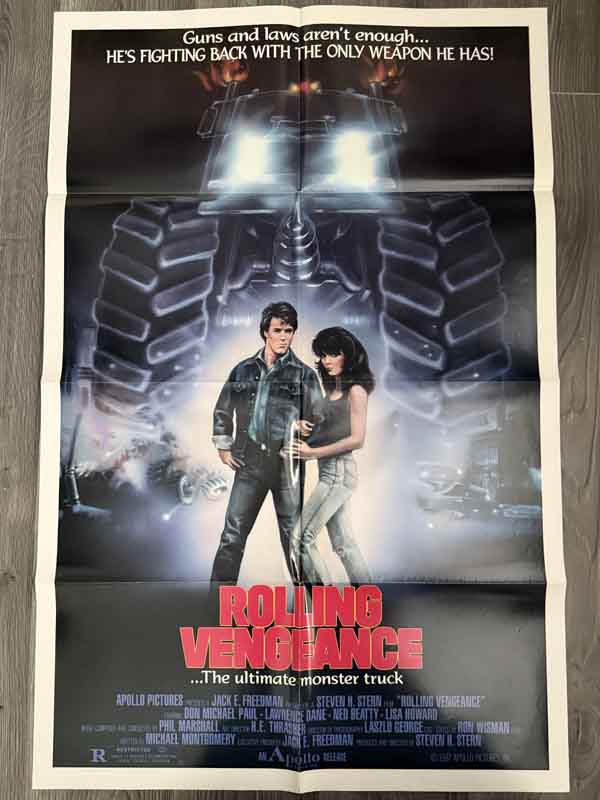 poster usa -rolling vengeance 1987 (one sheet)